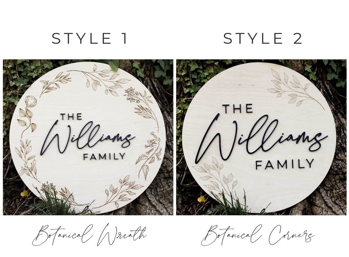 Personalized Family Last Name Signs with Established Date | Heritage ...